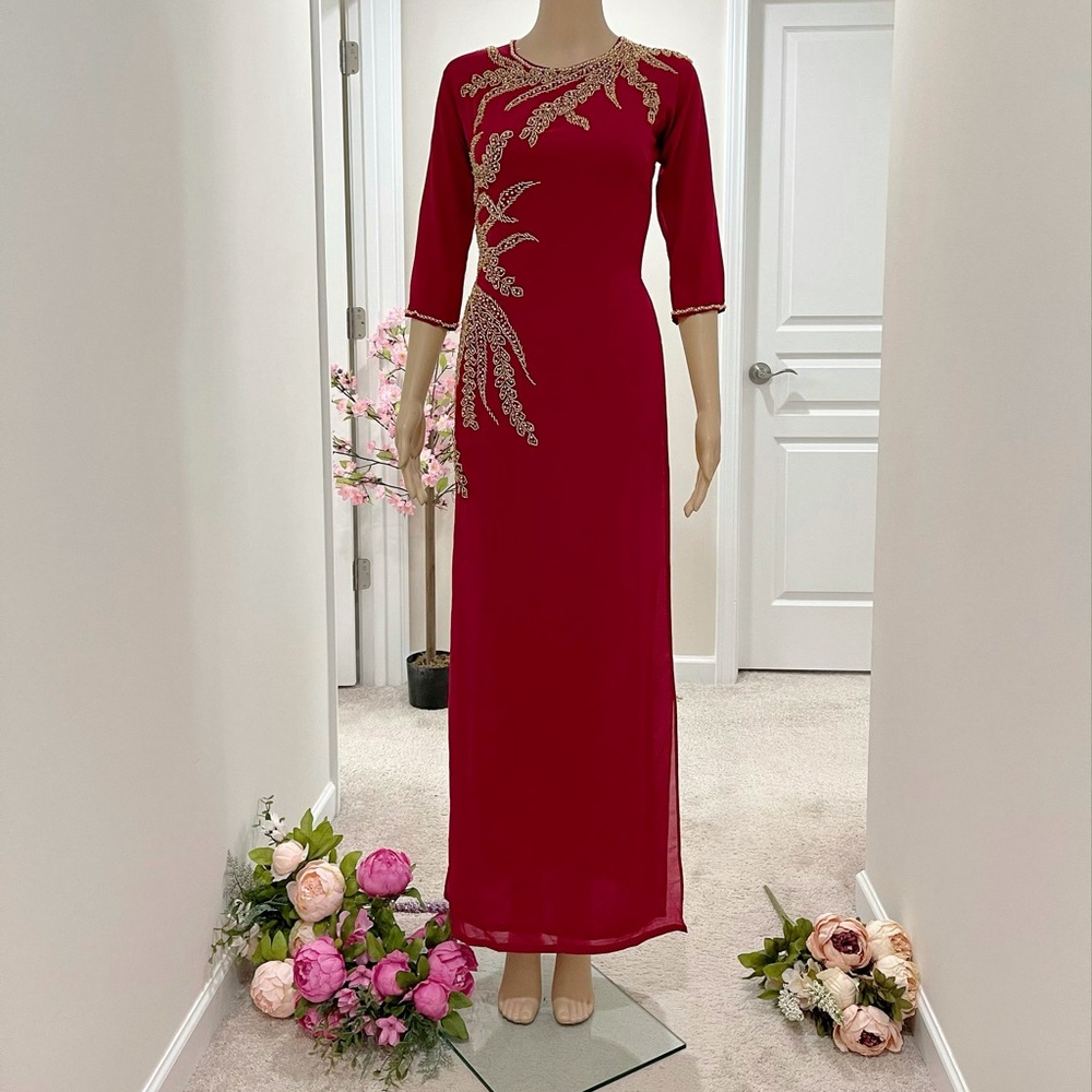 New Fancy Vietnamese Ao Dai Chiffon Thit K 4 T - Gem
